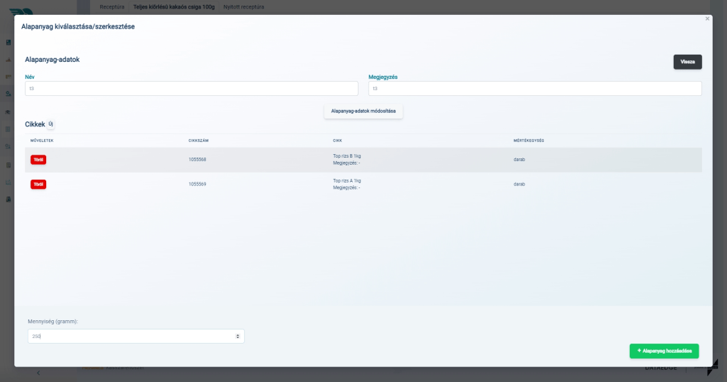 RECEPTÚRA MENÜPONT – DataEdge